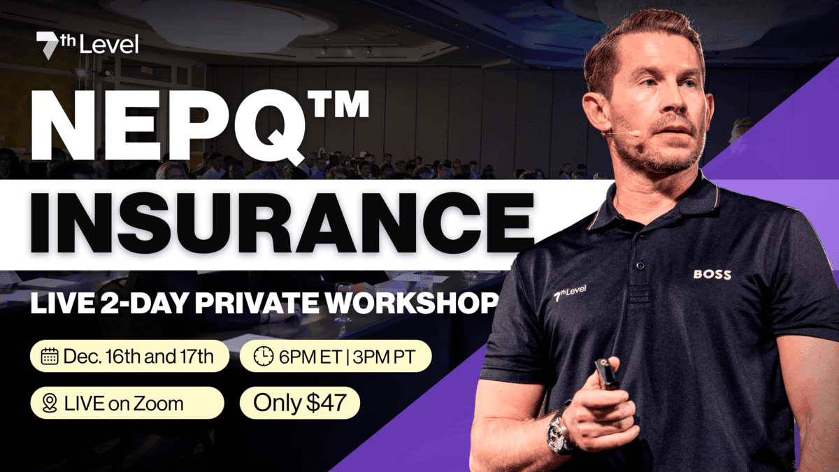 NEPQ™ Insurance LIVE: 2-Day Private Workshop